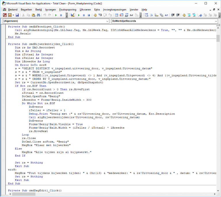 VBA specialist - MS-Access programmeur